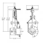 8" Flg x Grv OS&Y Gate Valve | American Backflow